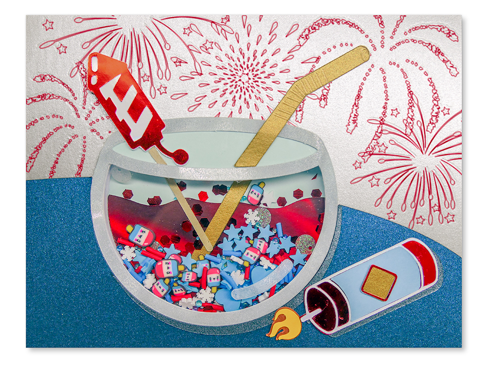 Fireworks Cocktail Shaker Card - Craft Whirled